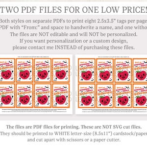 Applesauce Halloween Tag Printable Trick or Treat Tags for Squeeze ...