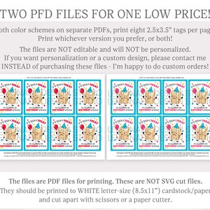 Printable Birthday Treat Tag for Crispy Rice Treats Classroom Birthday ...