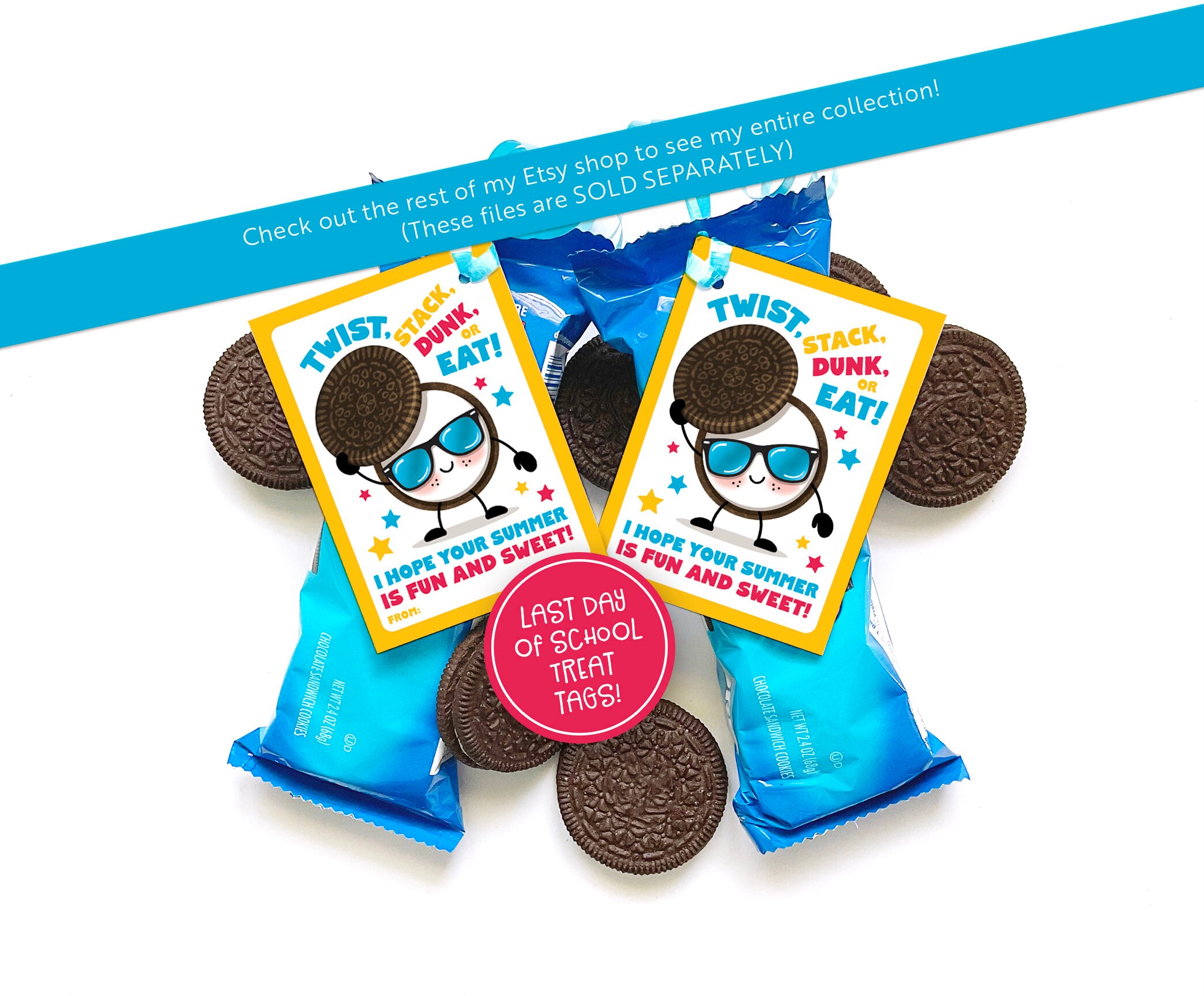 Last Day of School Treat Tag Printable Cookies End of School Year Gift ...