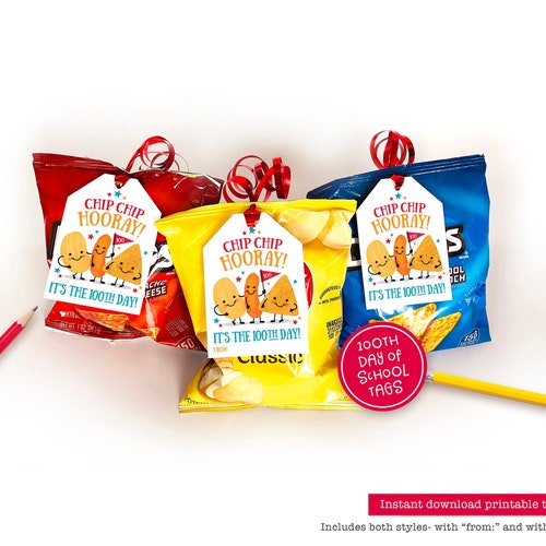 PRINTABLE 100 Days Sharper Happy 100th Day of School Tag - Etsy