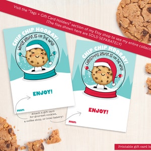 Printable Christmas Cookie Tags Classroom Treat Bag Holiday Tags ...