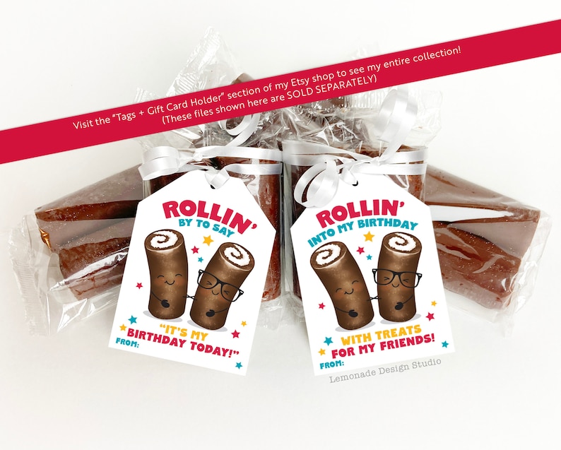 Printable Birthday Treat Tag Classroom Snack Tag Fish Crackers Tag ...