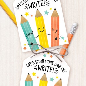 Printable Back to School Supplies Gift Tags Classroom First Day of ...