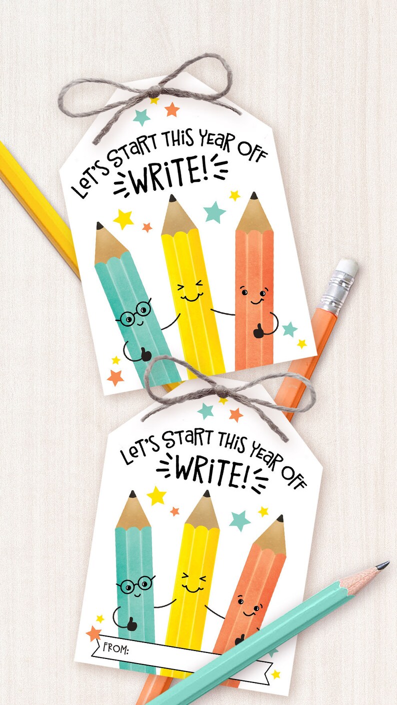 Printable Back to School Supplies Gift Tags Classroom First Day of ...