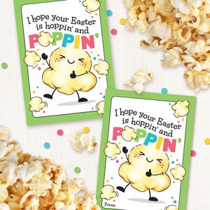 Easter Printable Popcorn Snack Tag Classroom Gift for Teachers Students ...