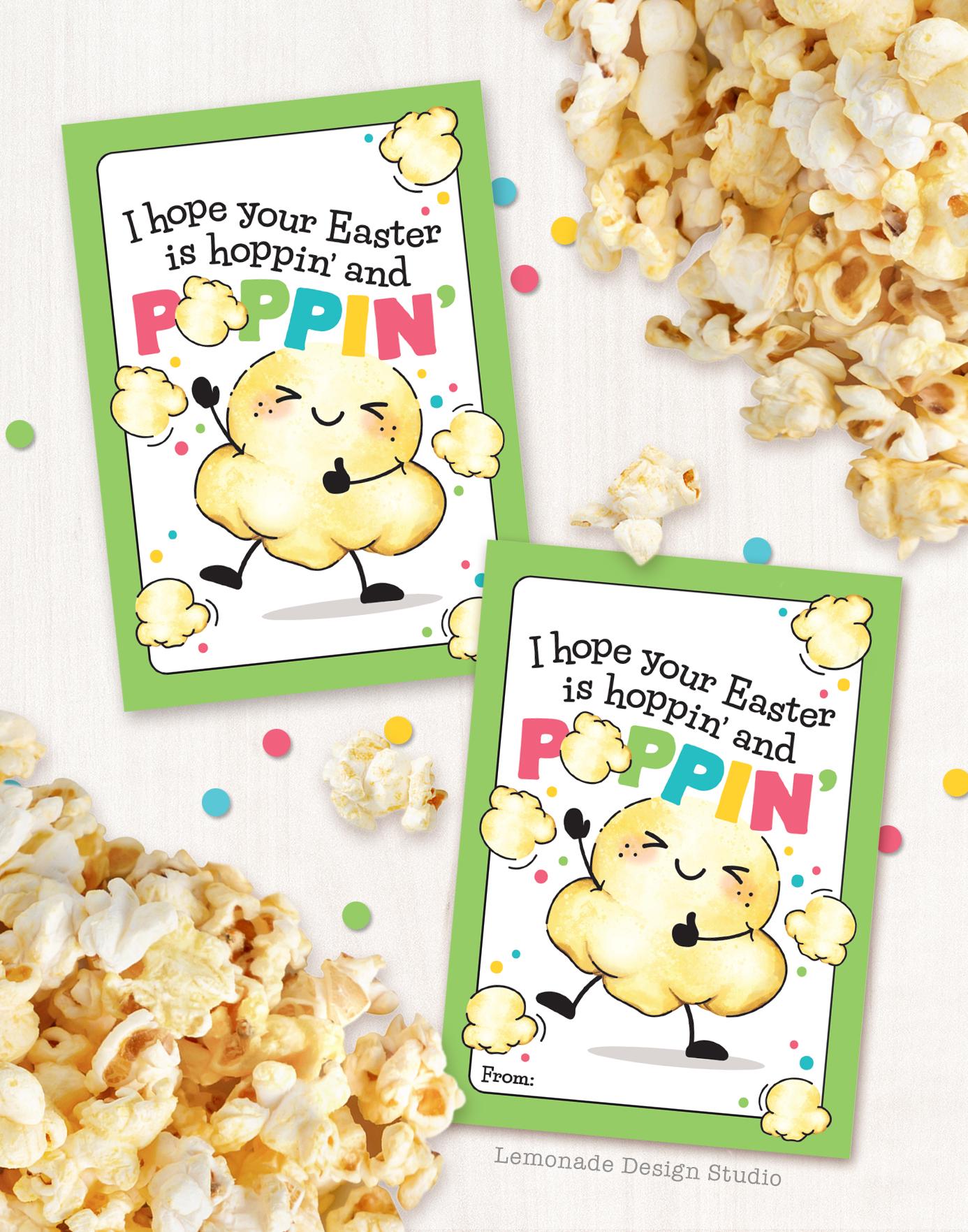 Easter Printable Popcorn Snack Tag Classroom Gift for Teachers Students ...
