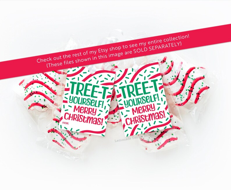Snowball Snack Cake Treat Tags Snowy Treat Your Holiday Sweet Printable ...