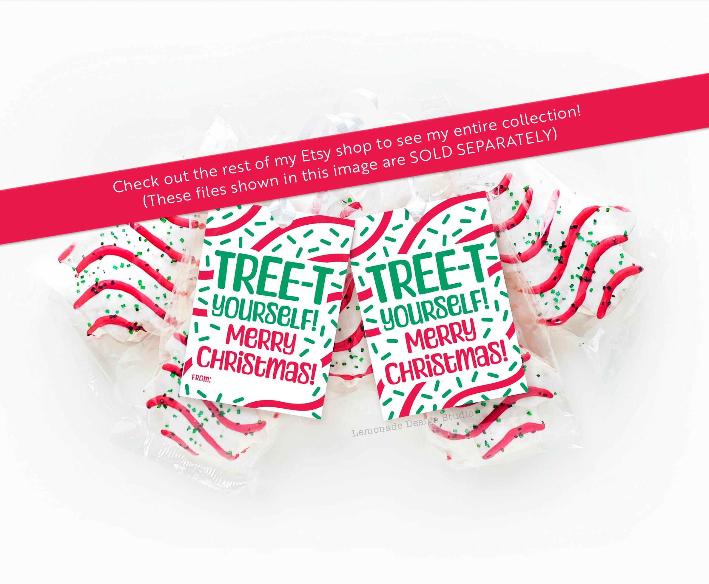 Snowball Snack Cake Treat Tags Snowy Treat Your Holiday Sweet Printable ...