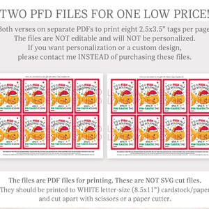 Printable O-fish-ally the Holidays Christmas Snack Tag - Etsy