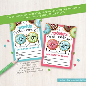 Last Day of School Printable Tag Classroom Treat Tag Donut Tags Summer ...