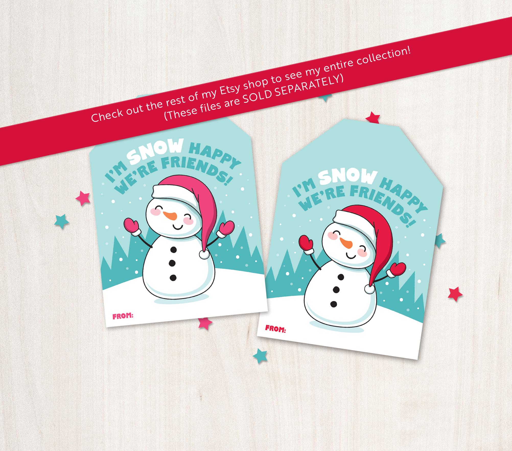 Printable Peppermint Christmas Treat Tags Hot Cocoa Candy Canes School ...