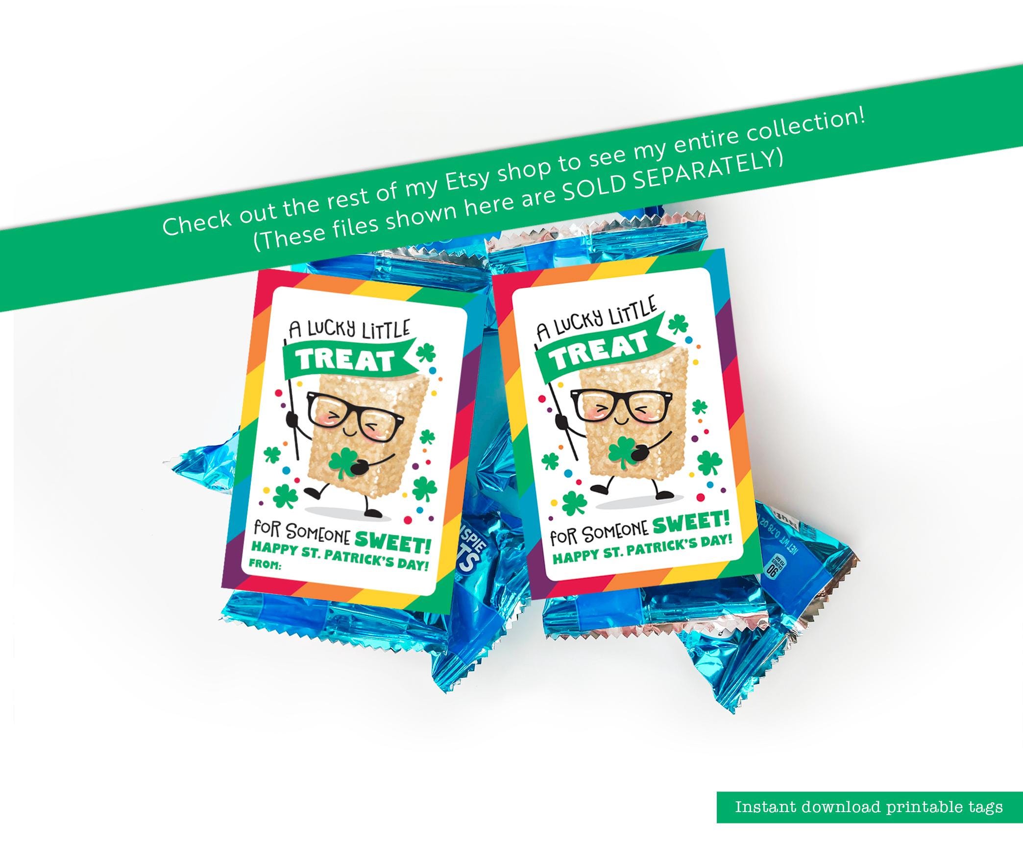 Printable National Library Week Treat Tag Reading Month Rice Crispy ...