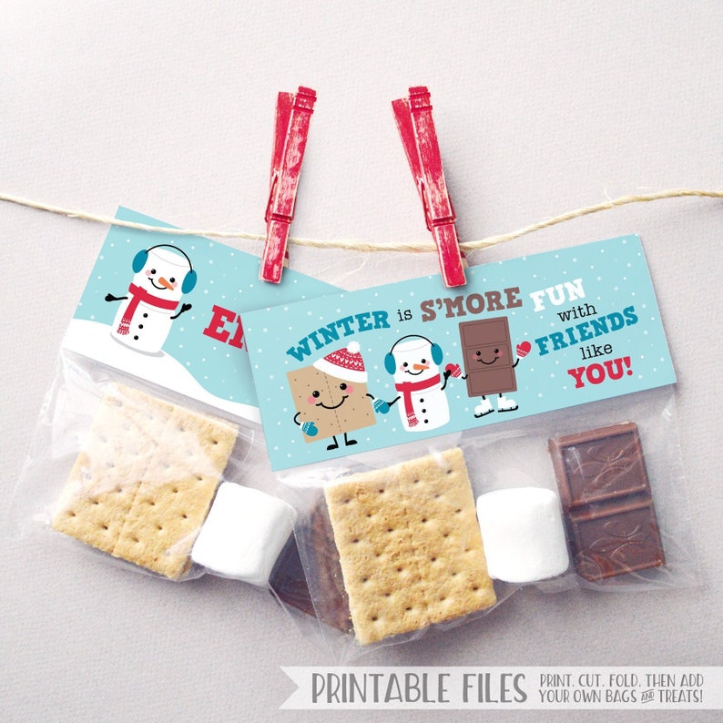PRINTABLE Winter Favor Tags Holiday Treat Tags Christmas - Etsy