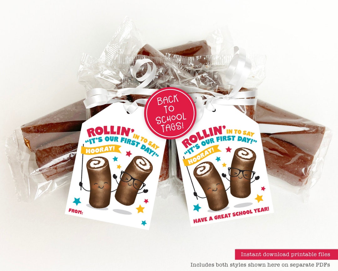 First Day of School Printable Treat Tag Classroom Snack Tags Back to ...