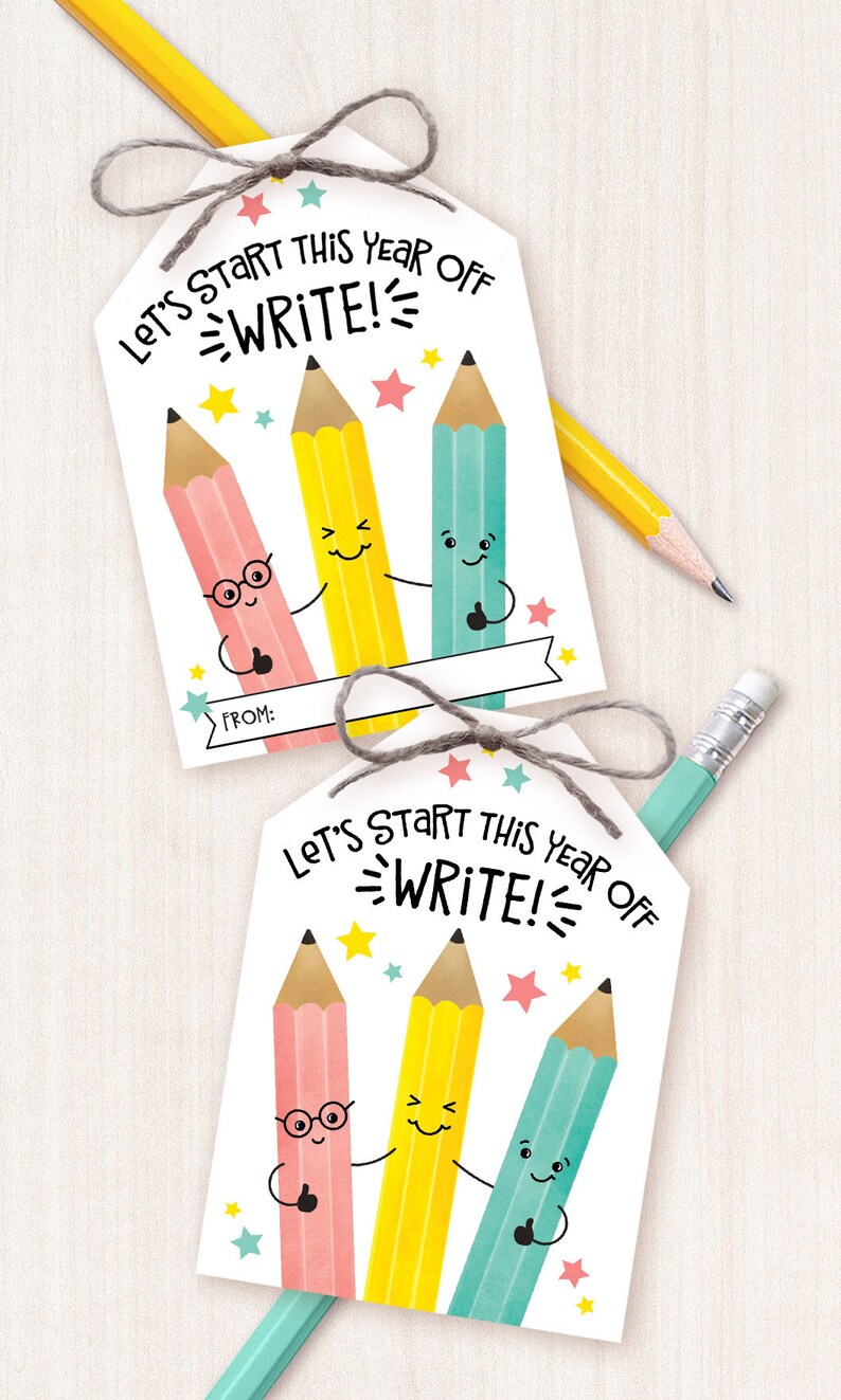 Back to School Printable Gift Tags for Classroom First Day of School ...