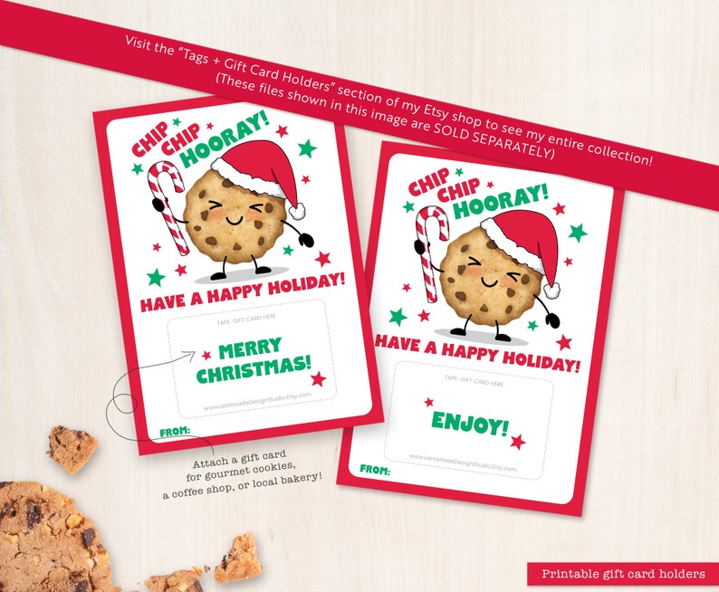 PRINTABLE Christmas Gift Card Holder Holiday Gift for Teacher - Etsy