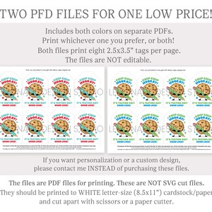 Printable Snack Tag Classroom Treat Tag Good Luck Gift Cookie Tag Chip ...