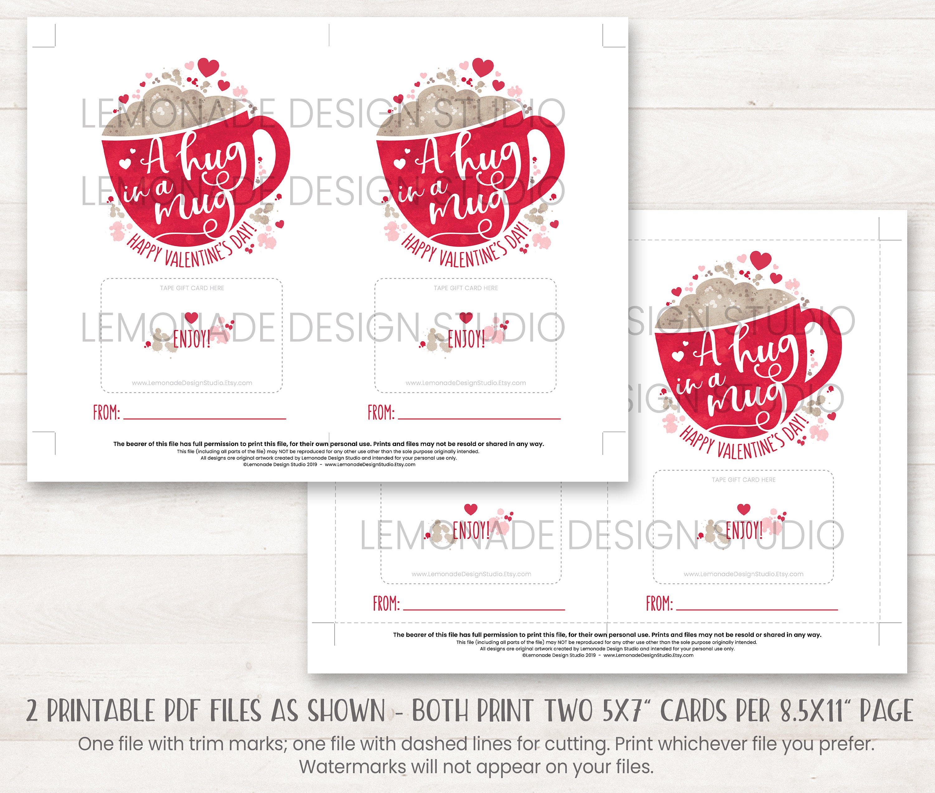 Teacher Valentine Gifts PRINTABLE Valentine Coffee Gift Card - Etsy