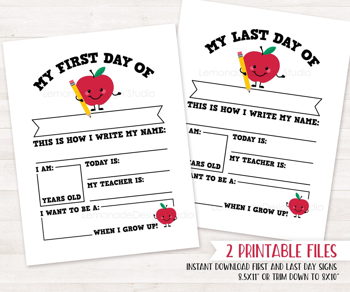 PRINTABLE Last Day of School Sign Instant Download Printable Back to ...