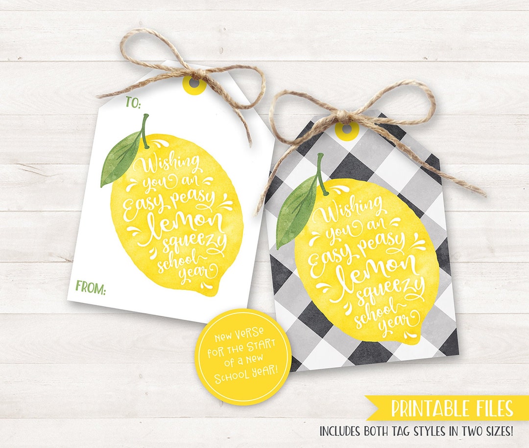 Back to School Teacher Gifts Printable First Day of School Gift Tag ...
