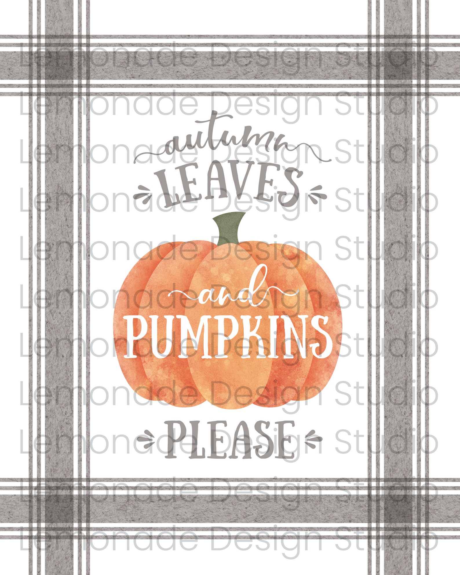 Autumn Leaves Pumpkins Please PRINTABLE Farmhouse Fall Decor - Etsy