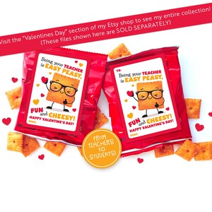 Classroom Valentines FROM TEACHER for Student Printable Valentine Tags ...