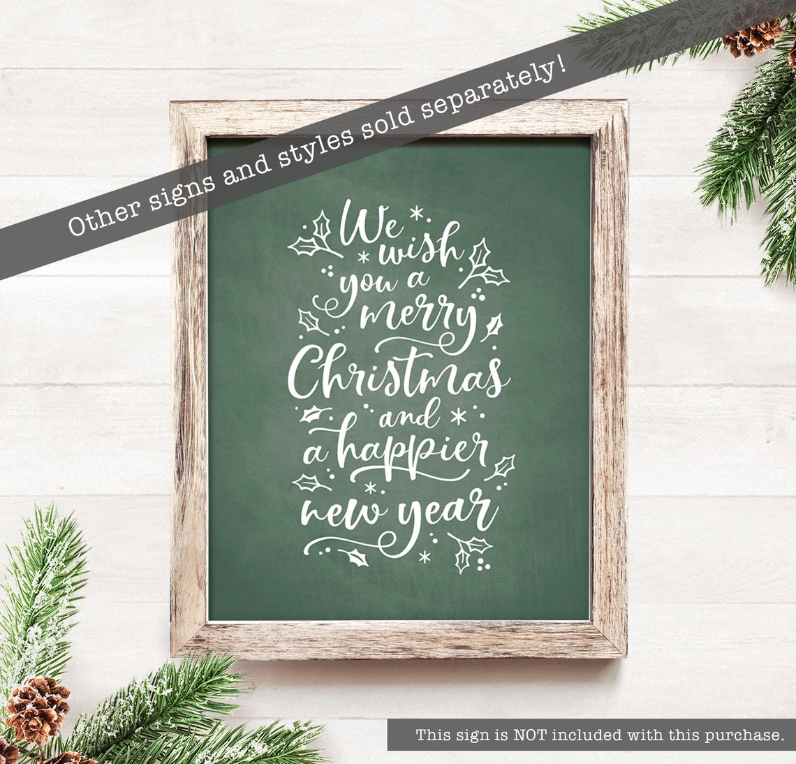 Printable Christmas Chalkboard Sign Holiday Decor Holiday - Etsy