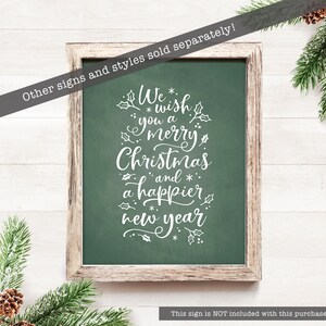 Printable Christmas Chalkboard Sign Holiday Decor Holiday Decor 2020 ...