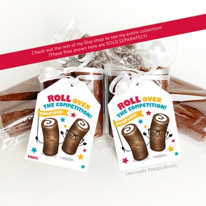 Printable Baseball Team Treat Tag Swiss Cake Our Team is on a Roll Good ...