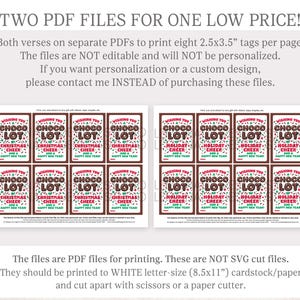 Printable Christmas Chocolate Tag Classroom Treat Bag Hot Chocolate ...