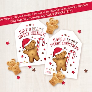 PRINTABLE Holiday Favor Tags, Christmas Treat Tags, Christmas Smores ...