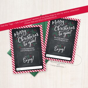 PRINTABLE Holiday Gift Card Holder Christmas Gift for Teacher - Etsy