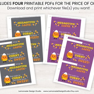 PRINTABLE Halloween Favor Tags, Halloween Tags, Candy Corn Tags ...