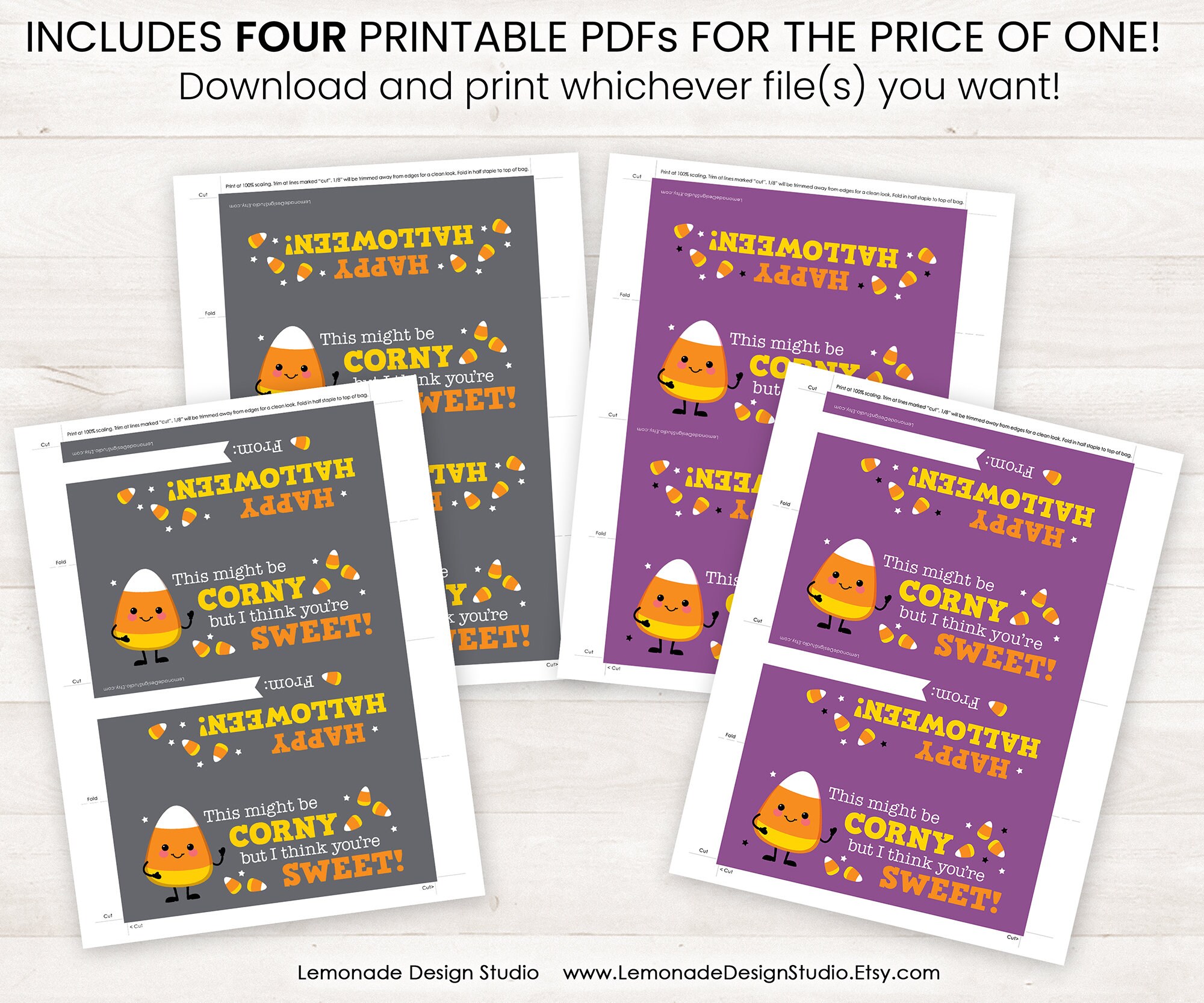 PRINTABLE Halloween Favor Tags Halloween Tags Candy Corn | Etsy
