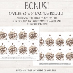 PRINTABLE Teacher Gift Tags, Teacher Appreciation, Thanks a Latte, End ...
