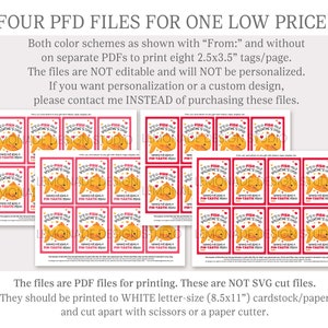 Printable Valentine Tag for Kids Fish Crackers Gummy Fish Goldfish ...