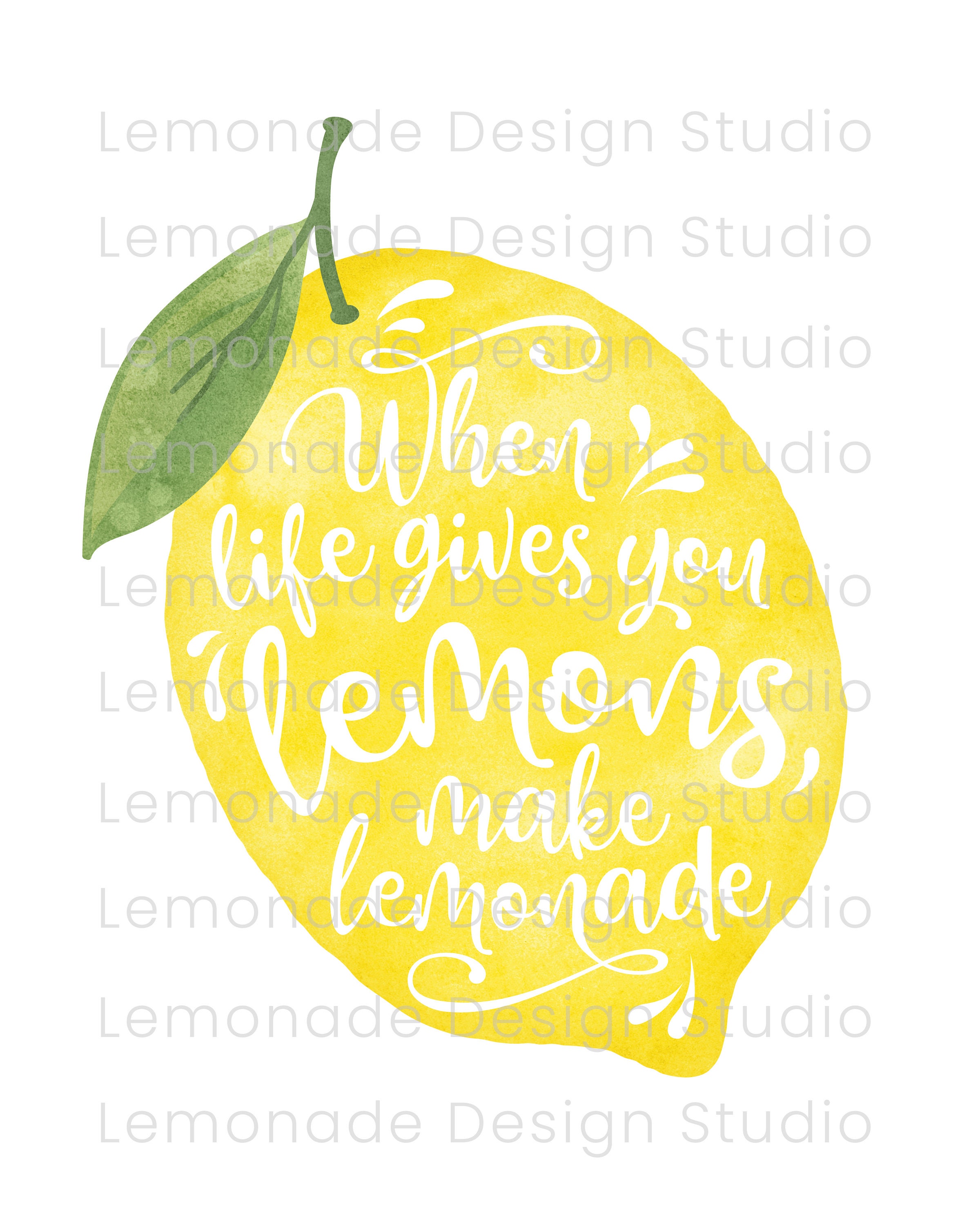 Lemon Decor Printable Lemonade Sign When Life Gives You Lemons Etsy