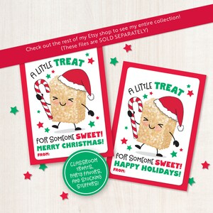Printable Christmas Cookie Tags Classroom Treat Bag Holiday Tags ...