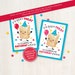 Printable Birthday Treat Tag Classroom Treat Bag Tag Bear Teddy Graham ...