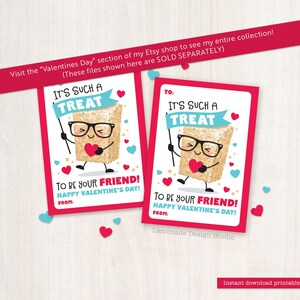 Printable Valentine Tags for Cookies Classroom Chocolate Sandwich ...