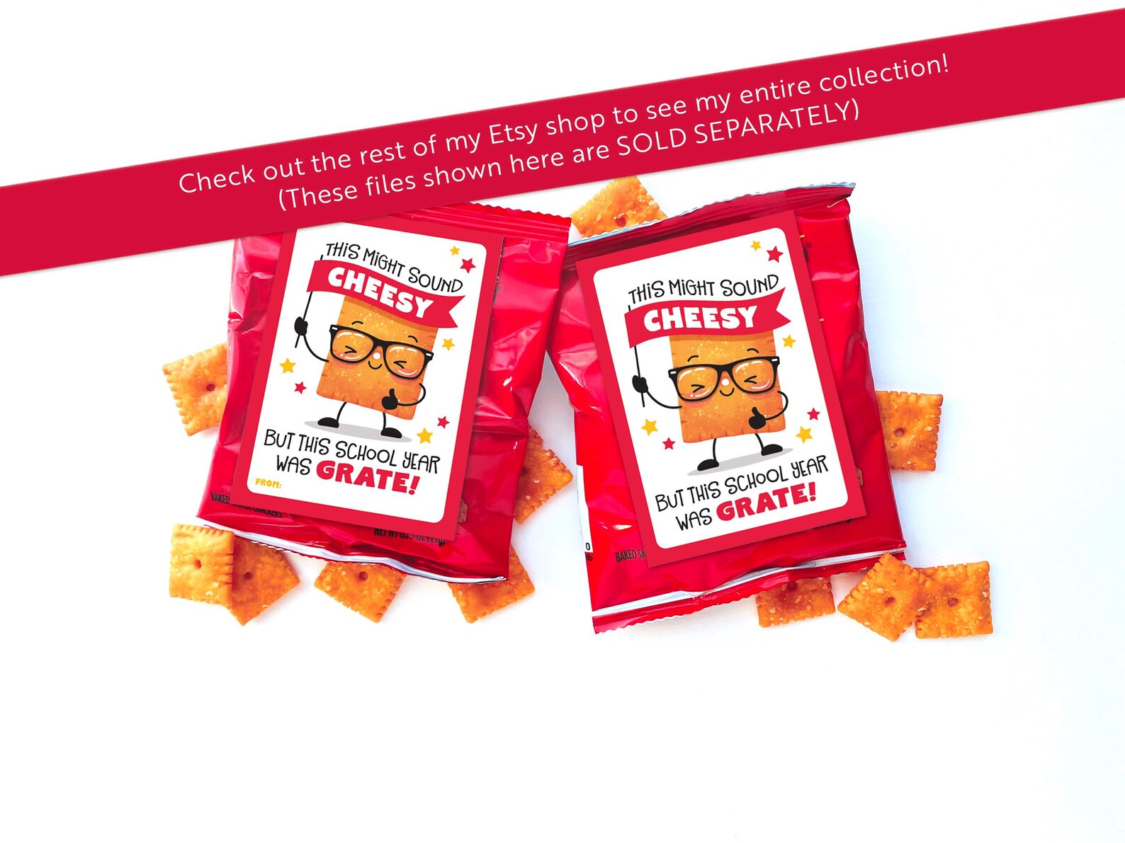 Printable Testing Day Snack Tag Classroom Treat Cheese Crackers Snack ...
