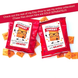 Printable Testing Day Snack Tag Classroom Treat Cheese Crackers Snack ...