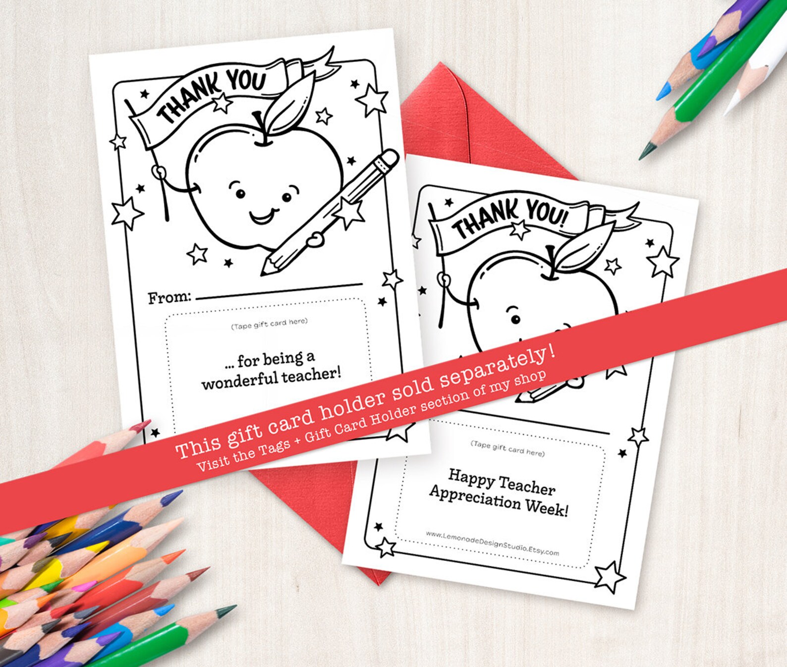 Teacher Appreciation PRINTABLE End of Year Teacher Gift Card - Etsy