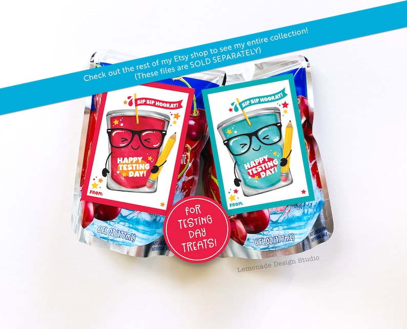 Printable Freeze Pop Good Luck Tags Testing Day Tags Keep Your Cool Ice ...