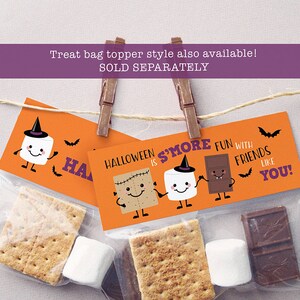 PRINTABLE Halloween Smore Tags Halloween Tags Smores Treat Bag Tags S ...