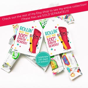 100th Day of School Donut Tags for Student From Teacher or Classmates ...