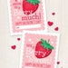 PRINTABLE Strawberry Valentine's Day Cards for Students or Teachers ...