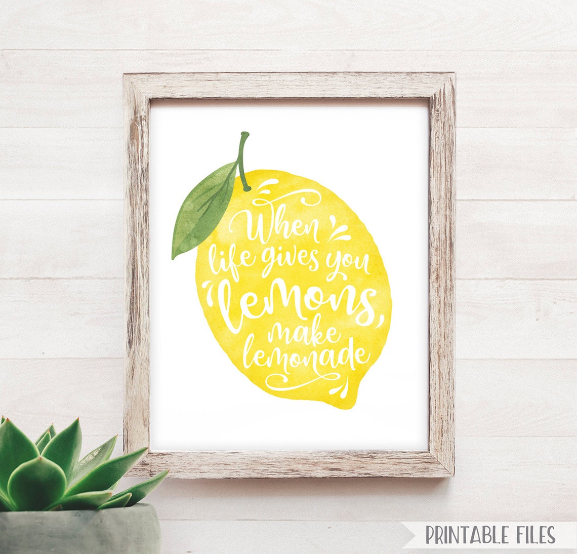 Lemon Decor PRINTABLE Lemonade Sign When Life Gives You Lemons Make ...