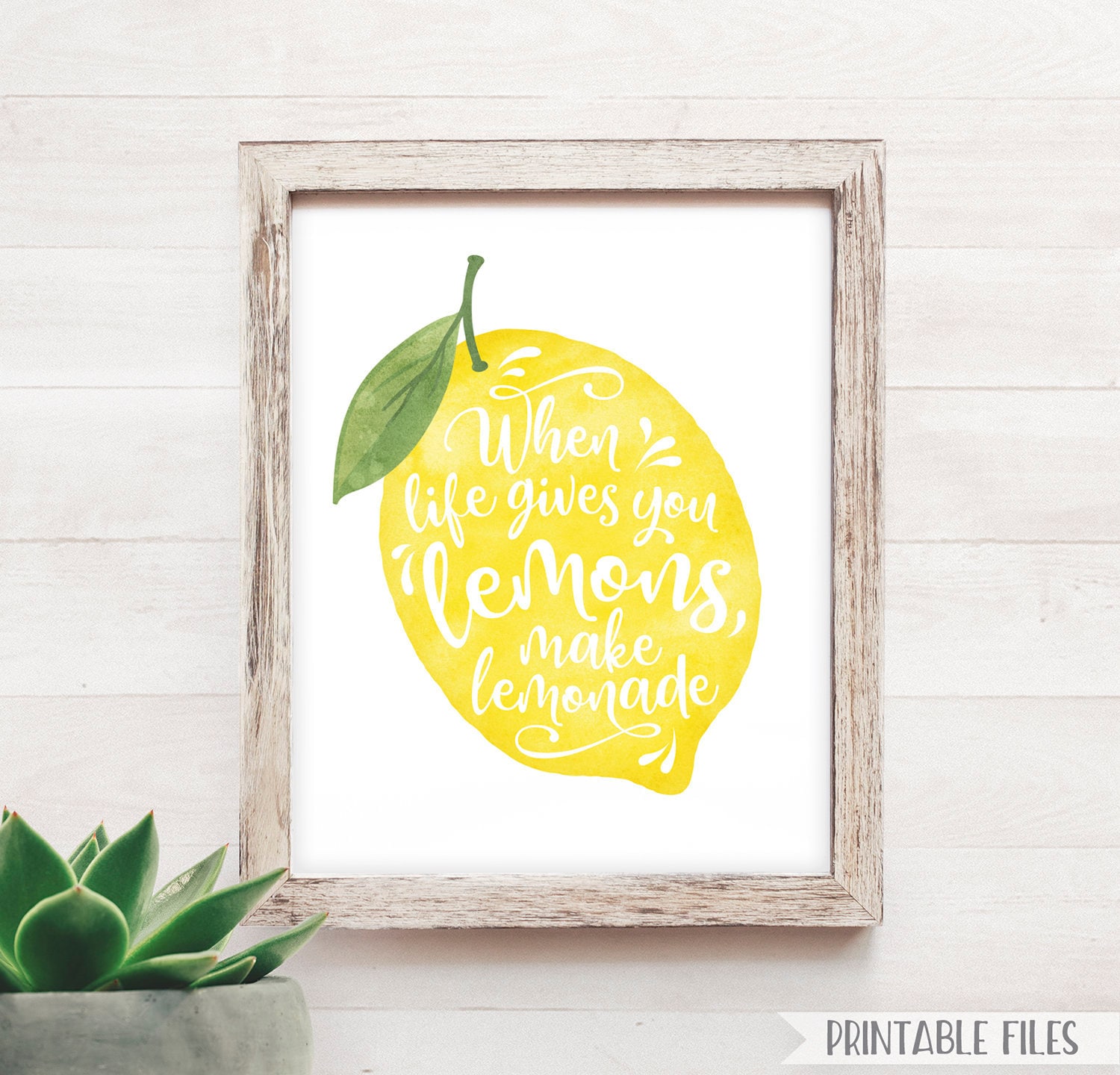 Lemon Decor PRINTABLE Lemonade Sign When Life Gives You Lemons - Etsy