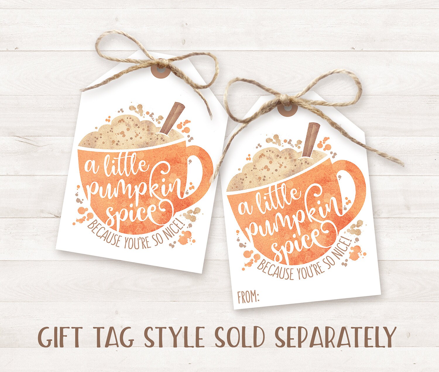 Pumpkin Spice Gift Card Holder PRINTABLE Teacher Gift Card Holder Fall ...